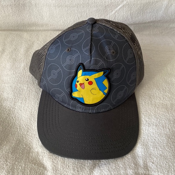 Pokemon | Accessories | Pokemon Pikachu Mesh Snapback Hat | Poshmark